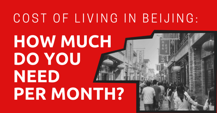 Cost of Living in Beijing per Month for Expats